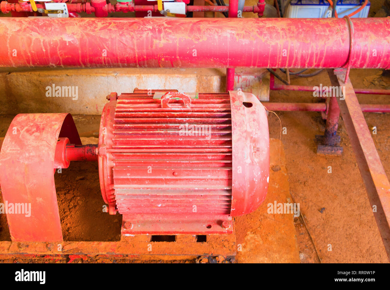 Motor water pump Old control system in the plumbing inside of building ...