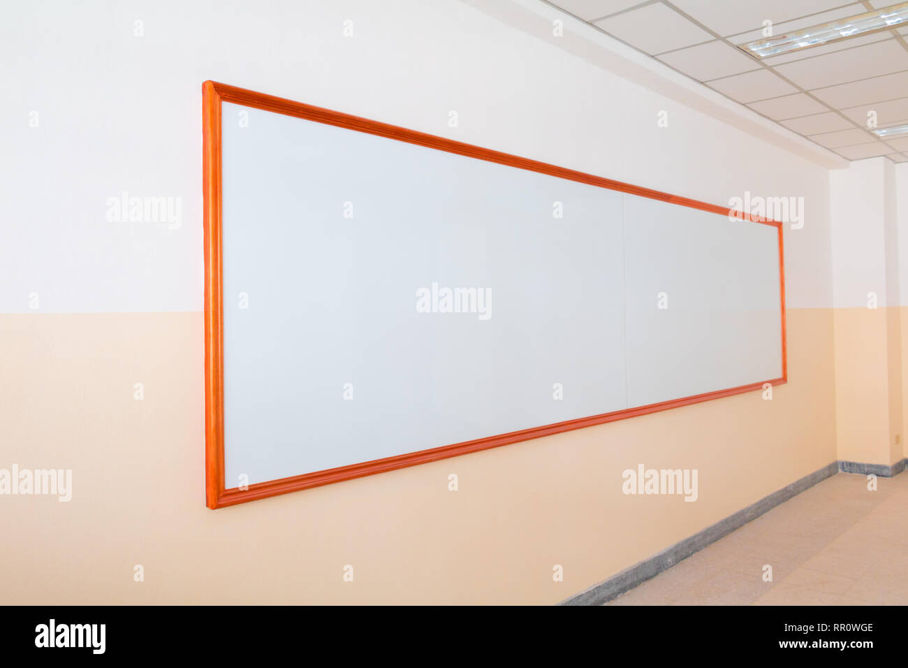 empty whiteboard in the classroom Under construction new To study Stock ...