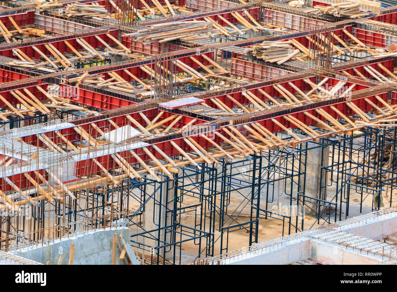 Structure in building site workplace outdoor top view Stock Photo - Alamy