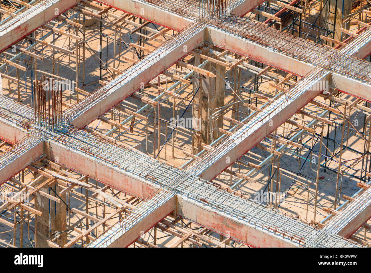 Structure in building site workplace outdoor top view Stock Photo - Alamy