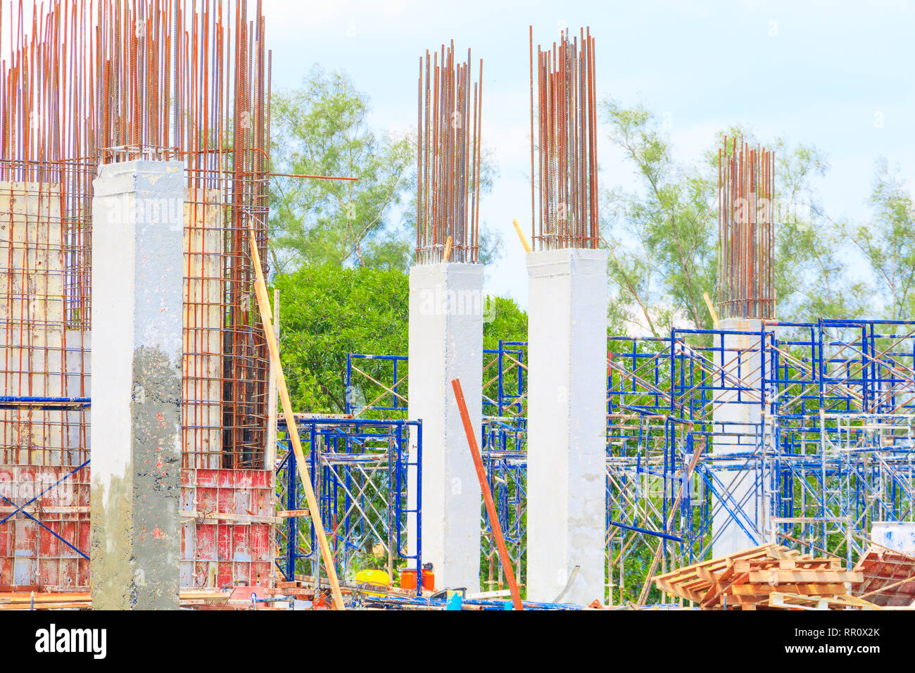 work construction in building site workplace Stock Photo - Alamy