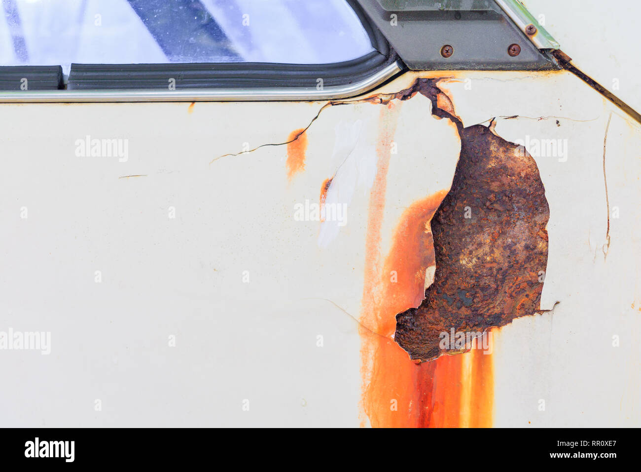 metal rust texture on old car with copy space add text Stock Photo - Alamy