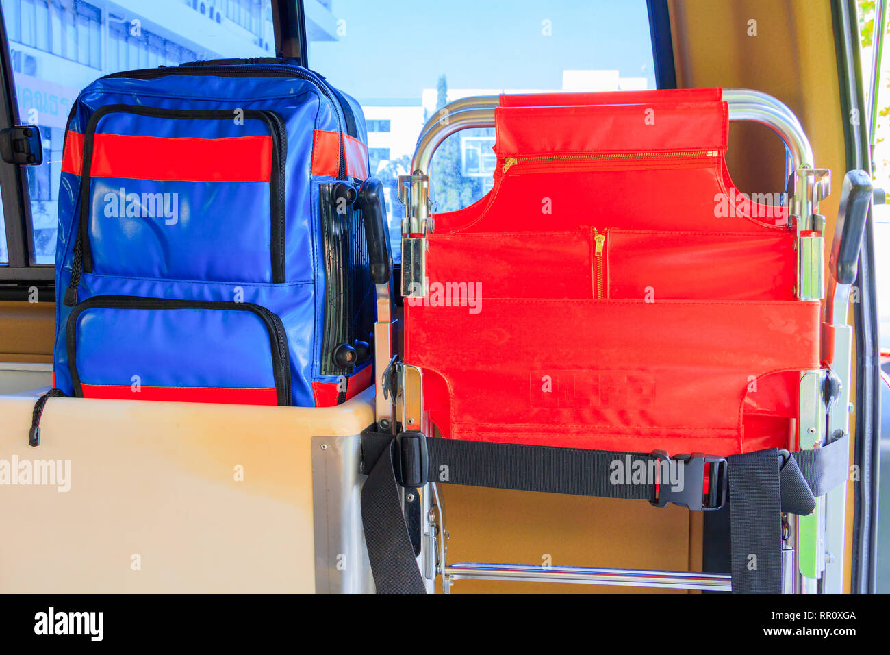 equipment interior of ambulance emergency Stock Photo - Alamy