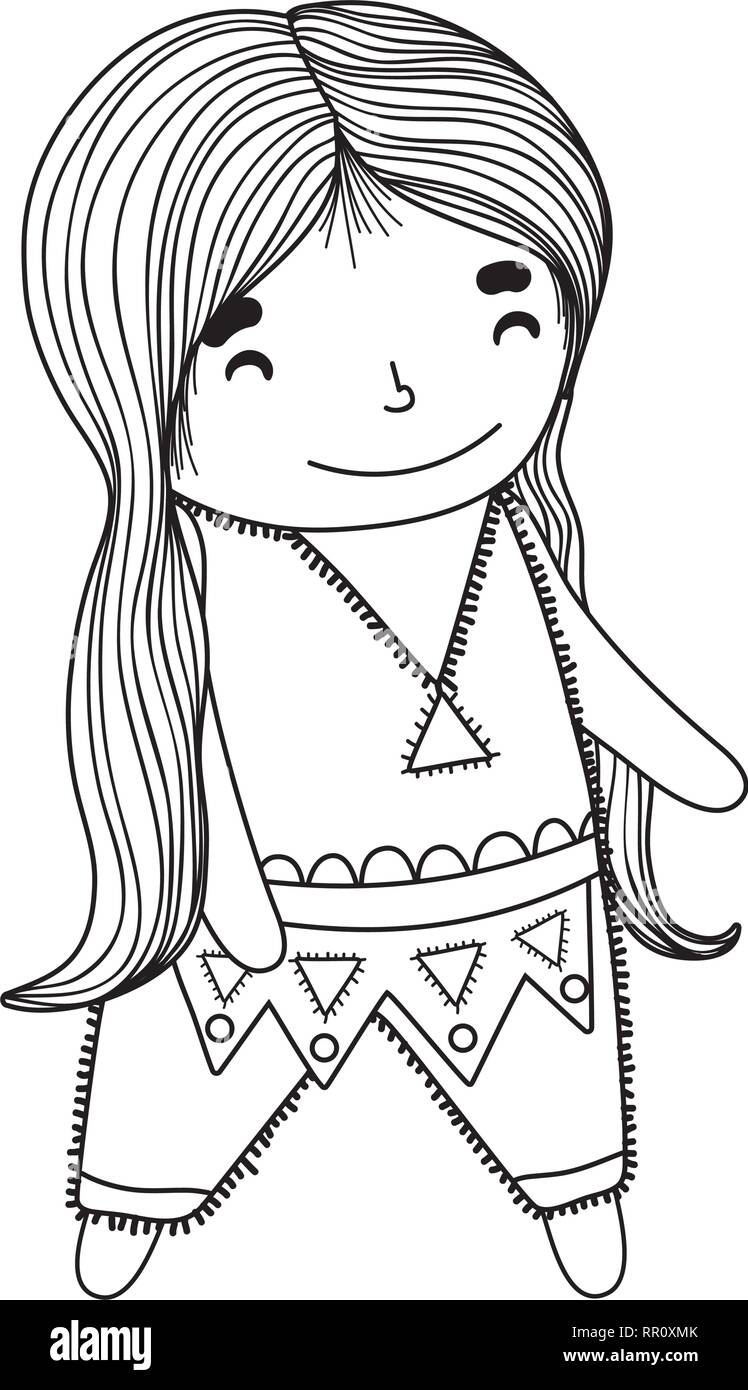 Indigenous native indian woman Stock Vector Images - Alamy