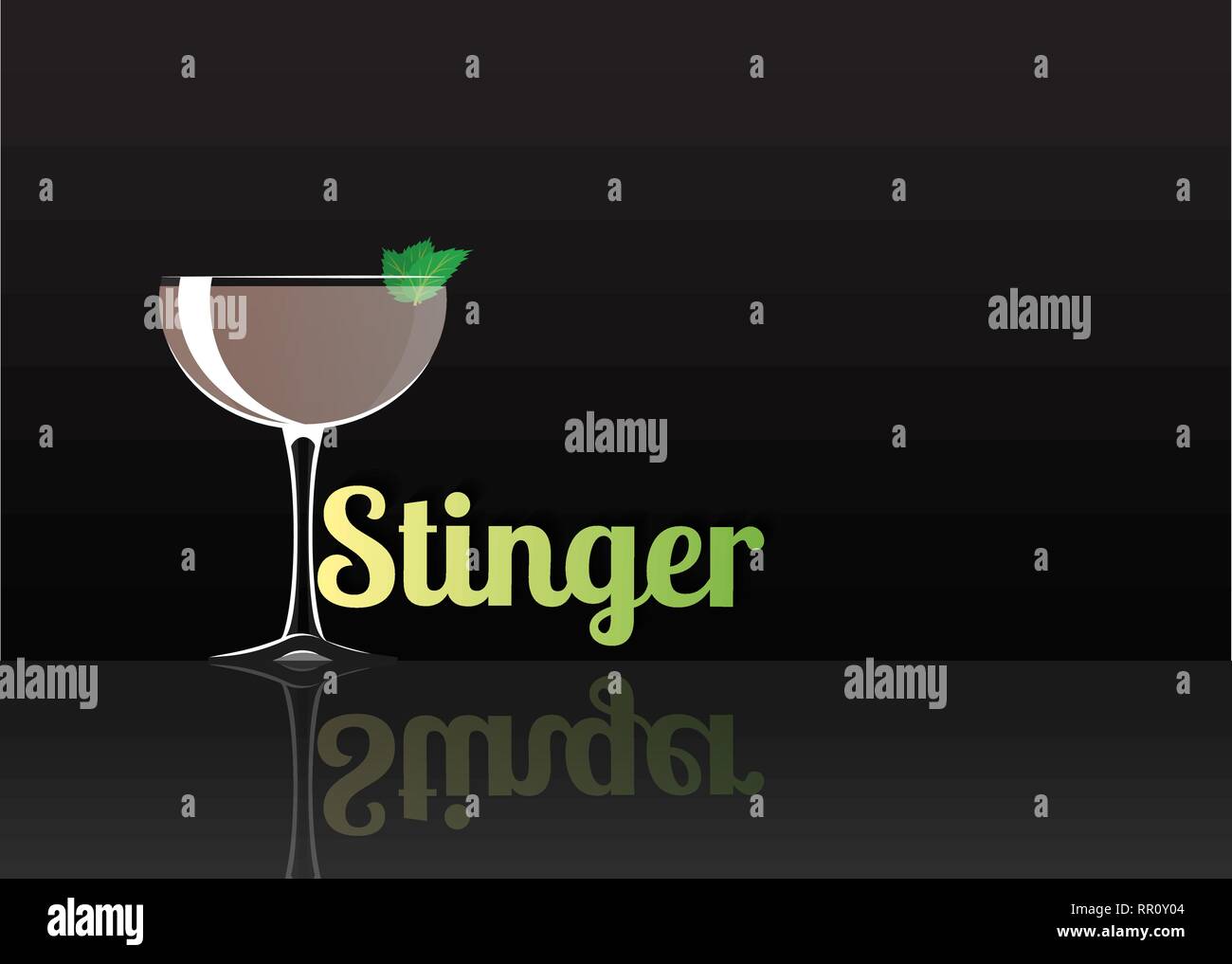 Stinger cocktail Stock Vector Images - Alamy
