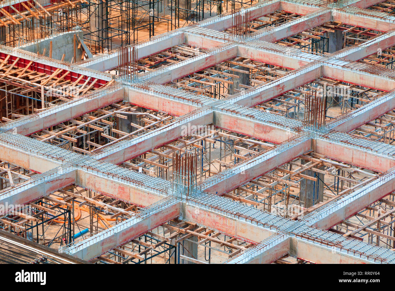 Structure in building site workplace outdoor top view Stock Photo - Alamy