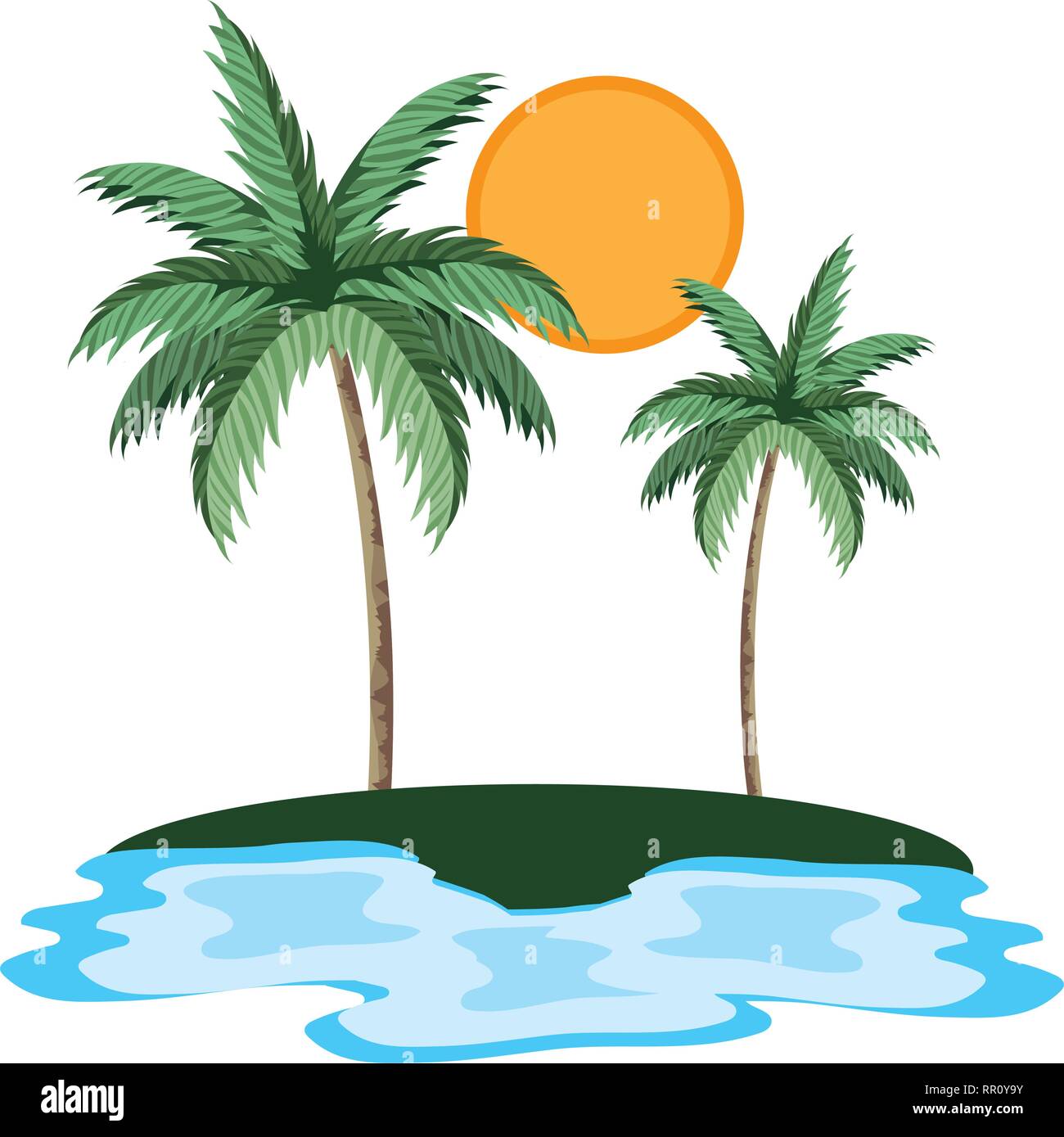 natue palms cartoon Stock Vector Image & Art - Alamy