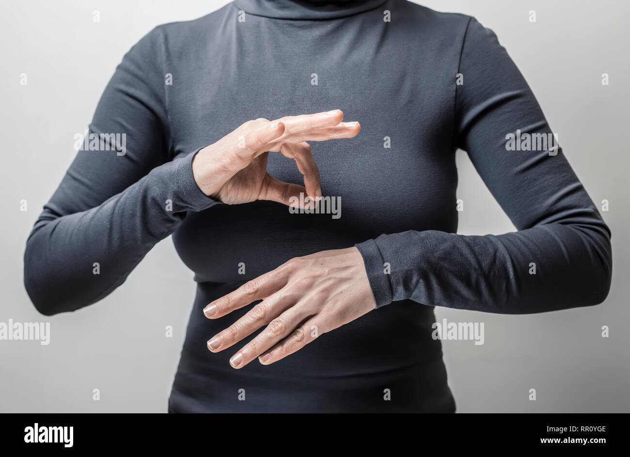Deaf people talking hi-res stock photography and images - Alamy