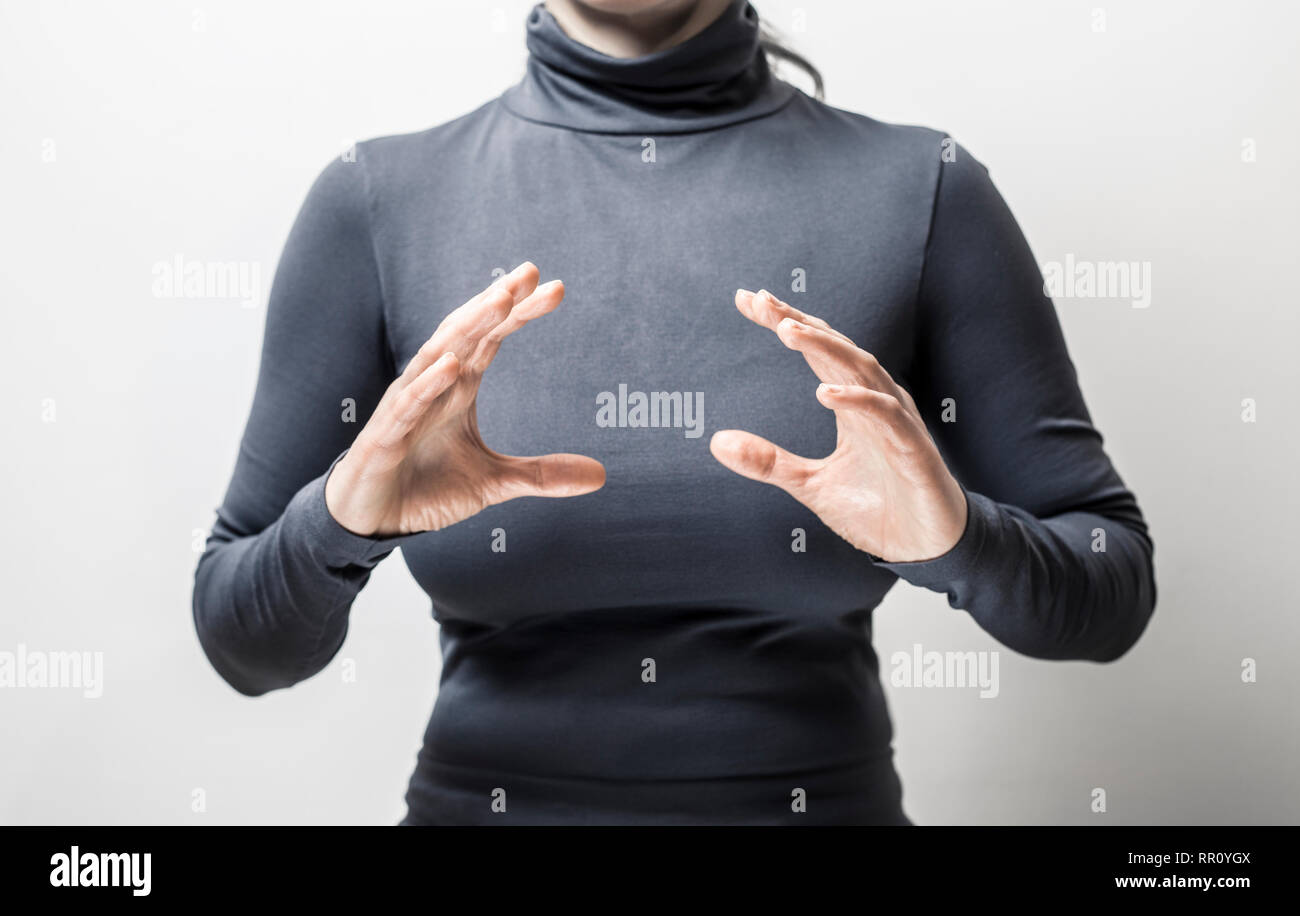 Sign language deaf Stock Photo - Alamy