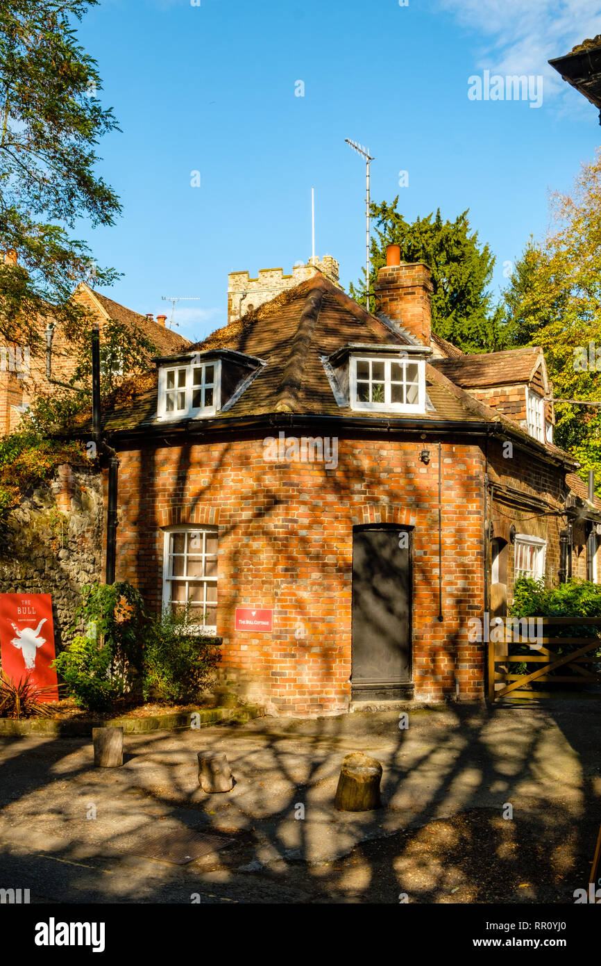 THe Bull Cottage, The Bull Hotel, Bull Lane, Wrotham, Kent Stock Photo ...