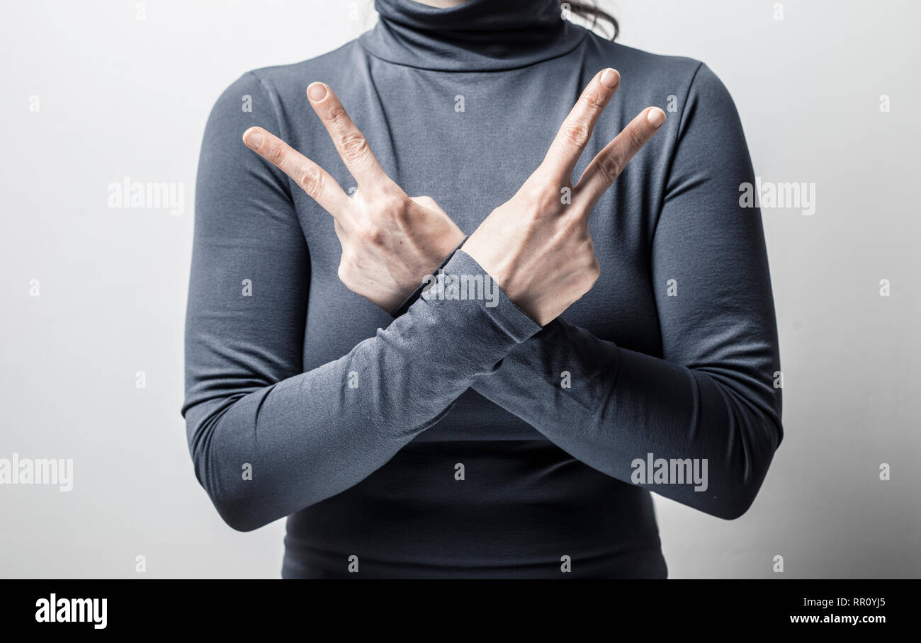 Sign language deaf Stock Photo - Alamy