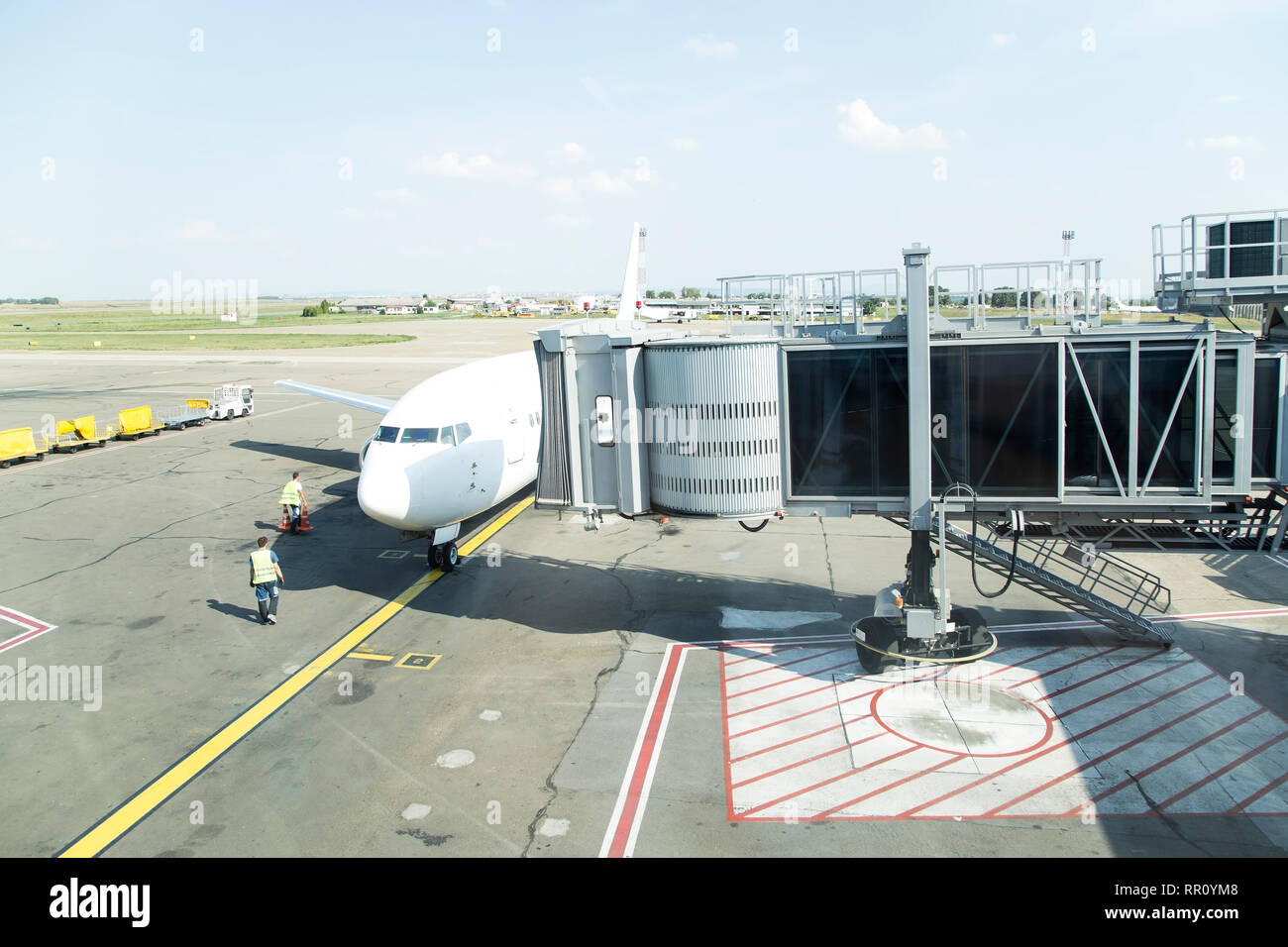 Airplane at the airport preparing for the flight Stock Photo - Alamy