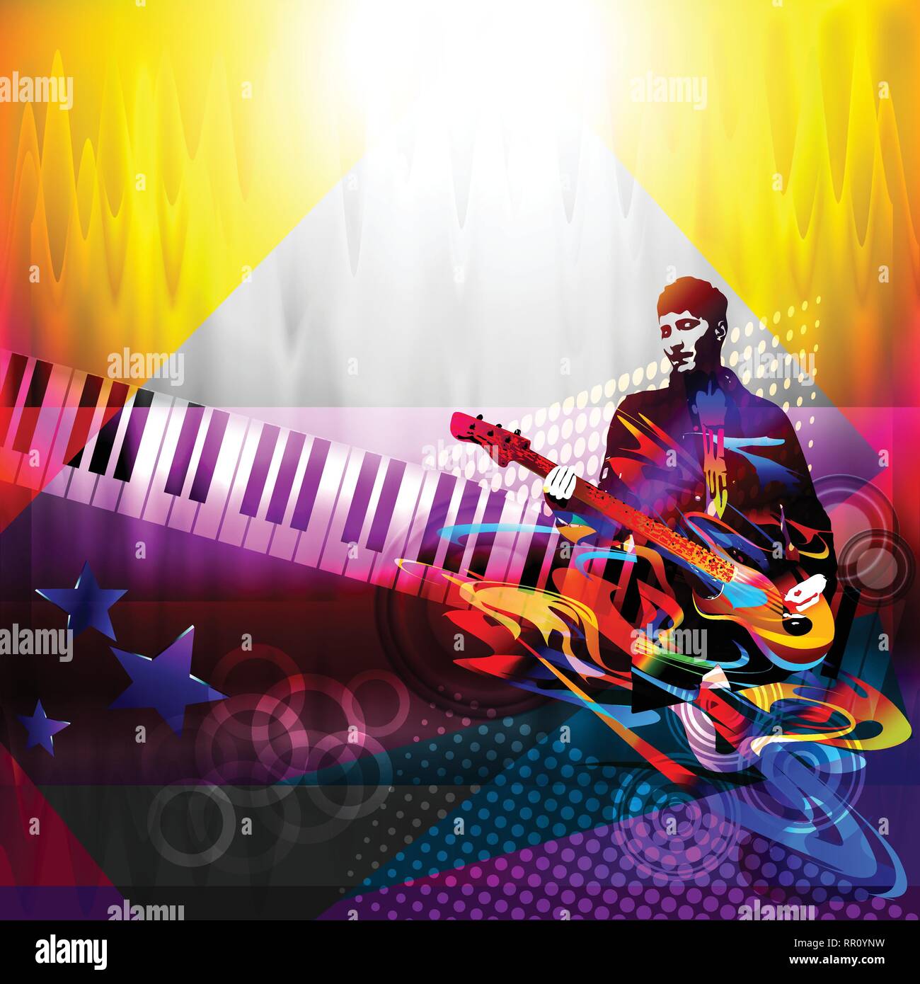 Guitar player male playing Stock Vector Images - Alamy