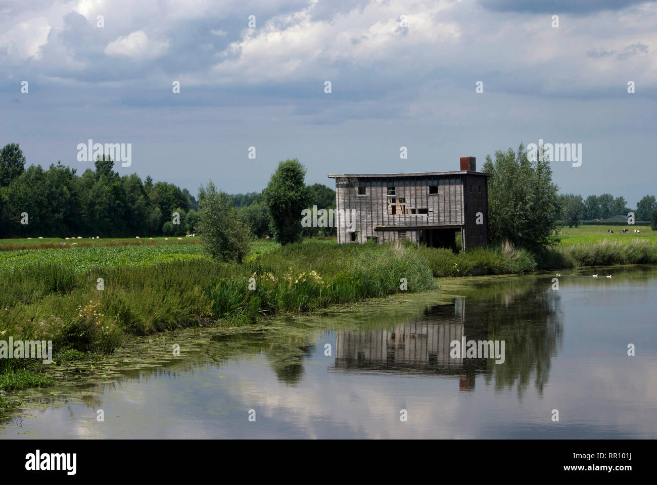 Run-down shed near Hoornaar Stock Photo - Alamy
