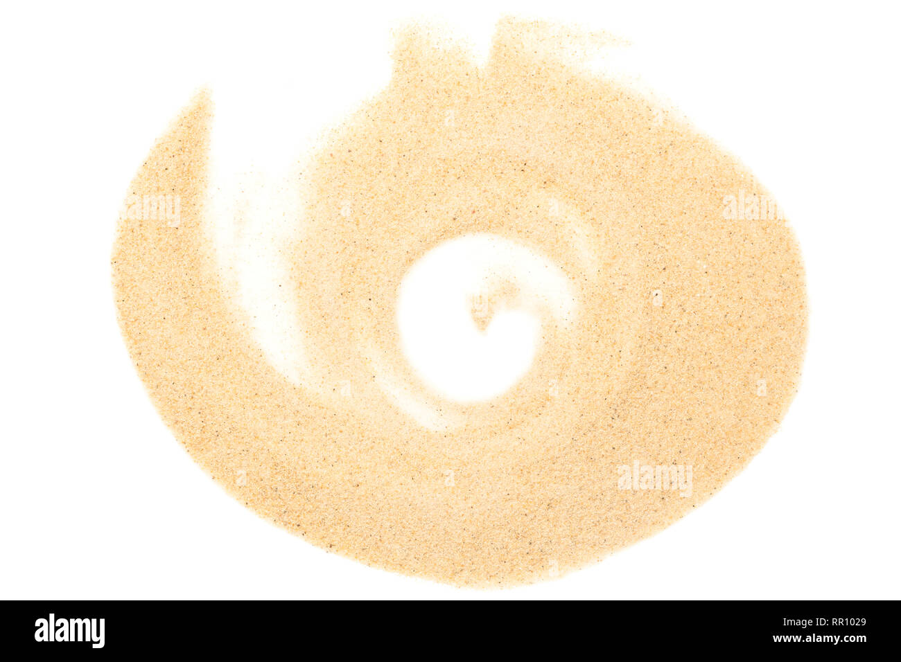 Sand swirl on white background Stock Photo - Alamy