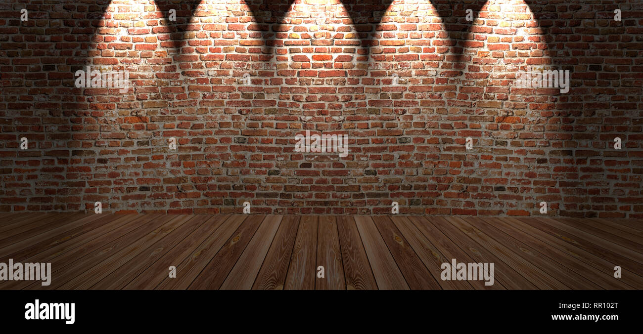 Room interior with the spot lights Stock Photo - Alamy