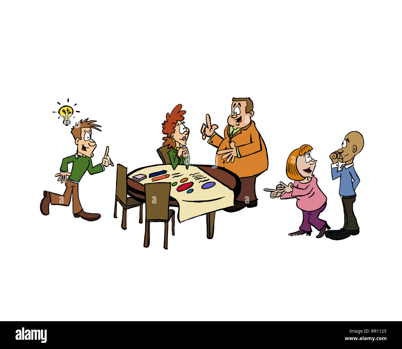 World Cafe collaborative table Stock Photo - Alamy