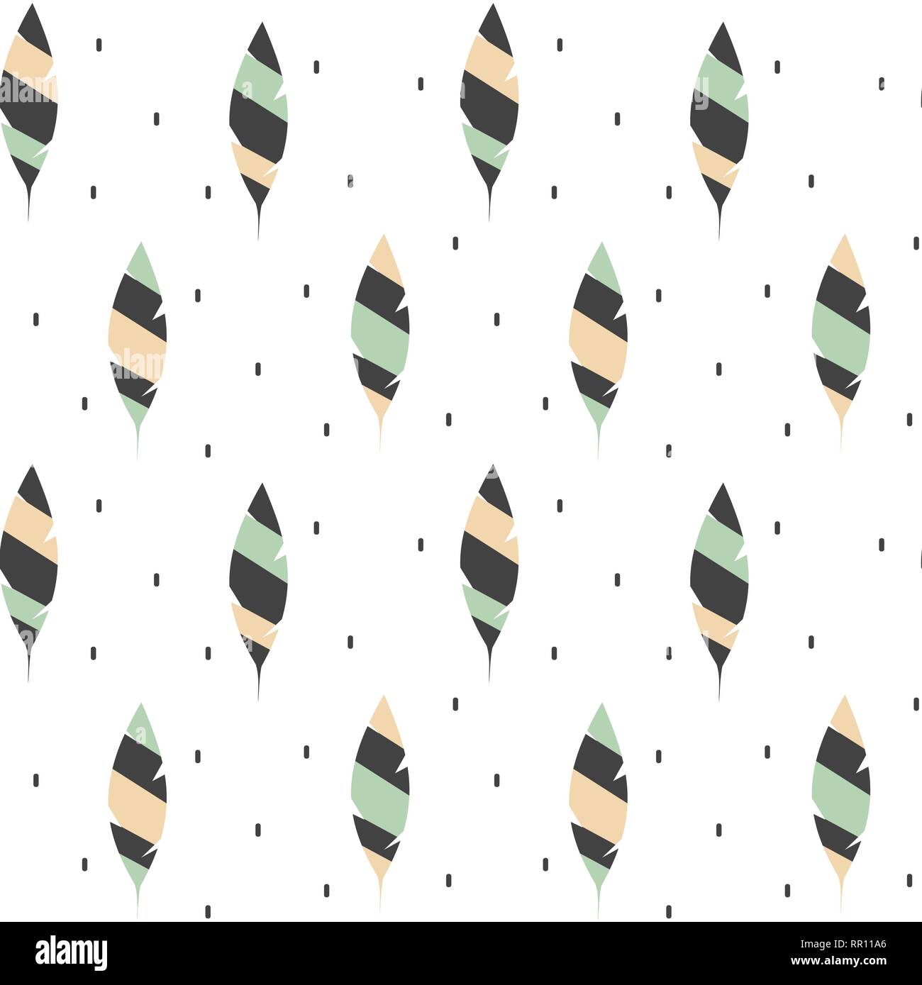 cute colorful feathers ethnic tribal seamless vector pattern background ...