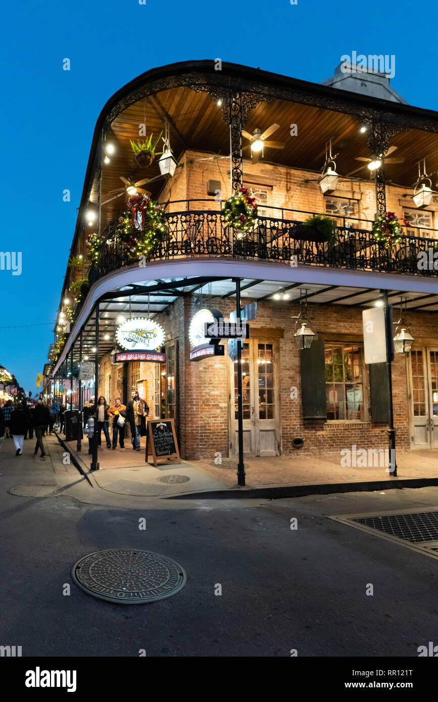 French Quarter at Night Stock Photo - Alamy