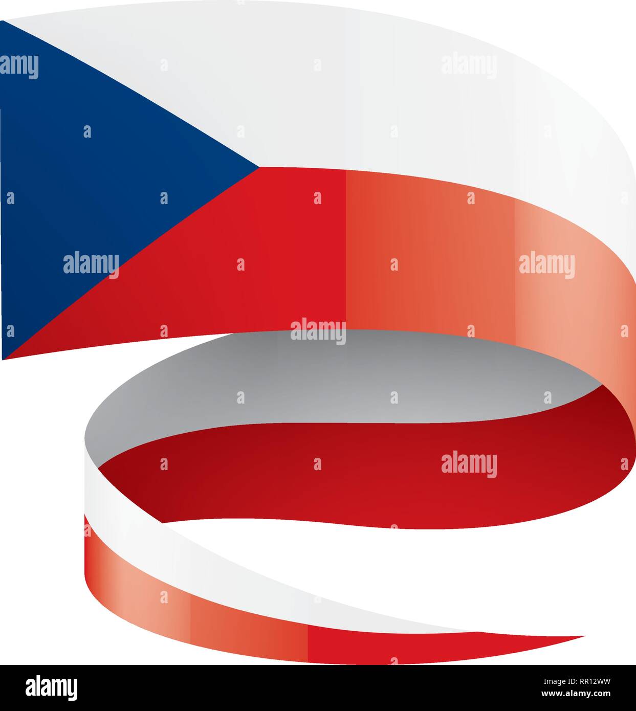 Czechia flag, vector illustration on a white background Stock Vector ...