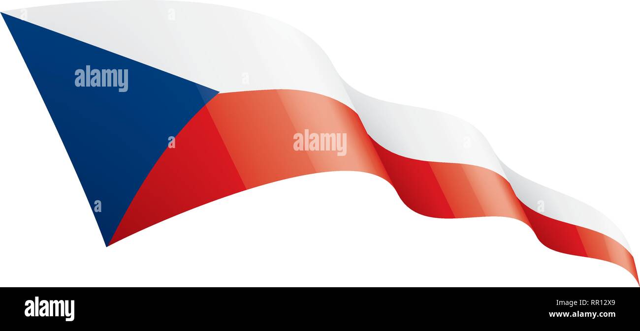 Czechia flag, vector illustration on a white background Stock Vector ...
