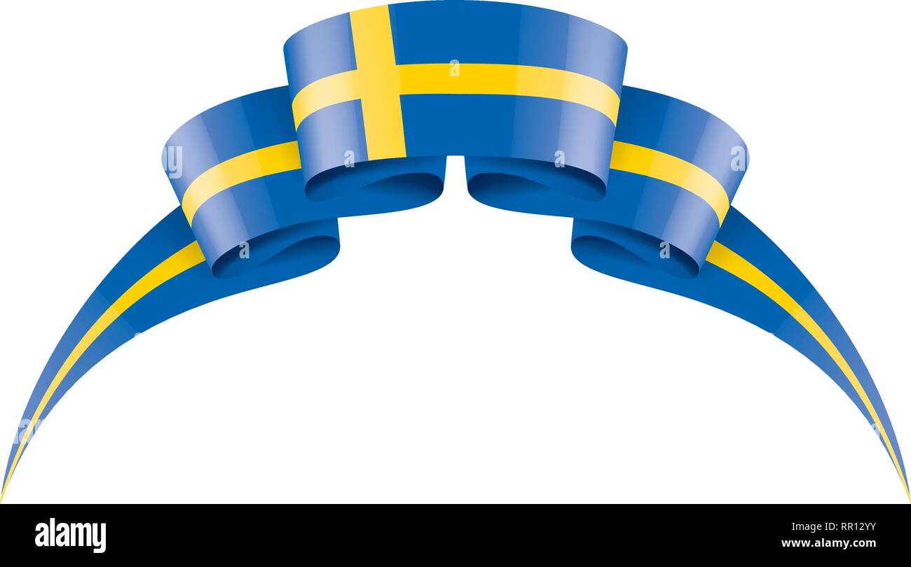 Sweden flag, vector illustration on a white background Stock Vector ...