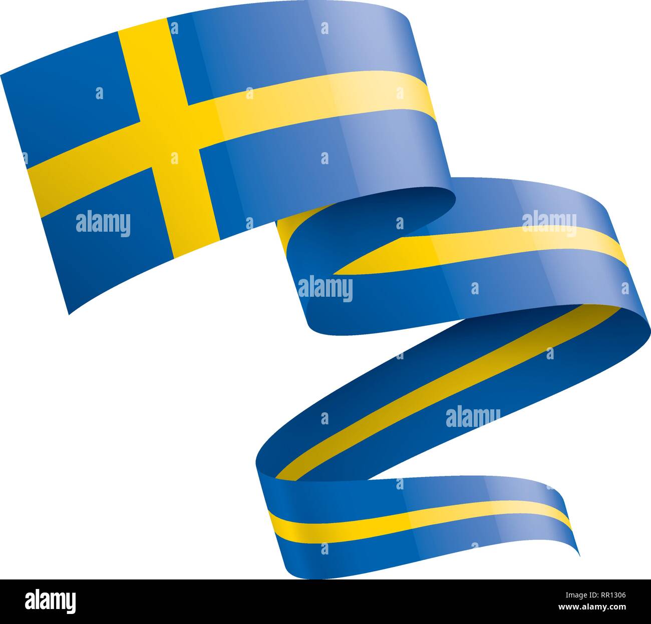 Sweden flag, vector illustration on a white background Stock Vector ...