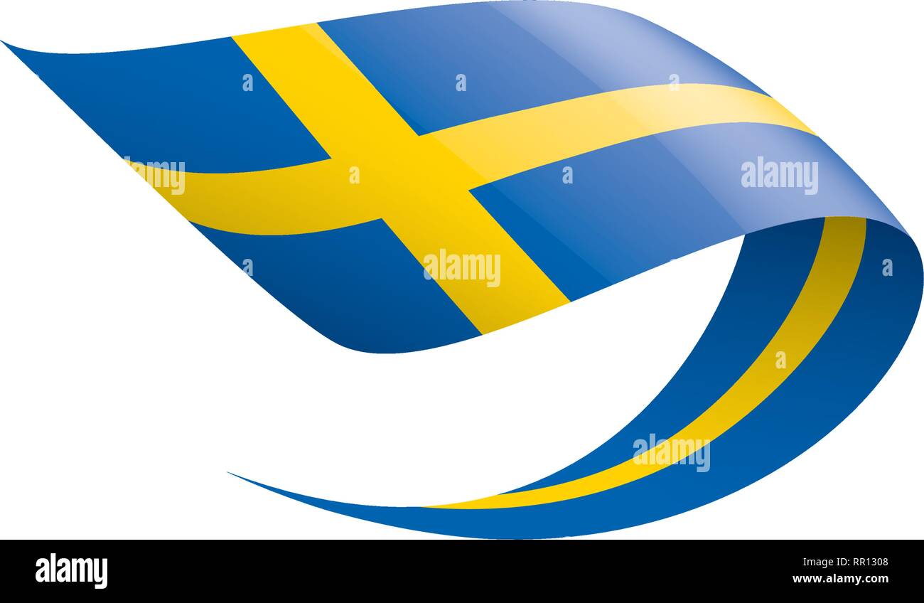 Sweden flag, vector illustration on a white background Stock Vector ...