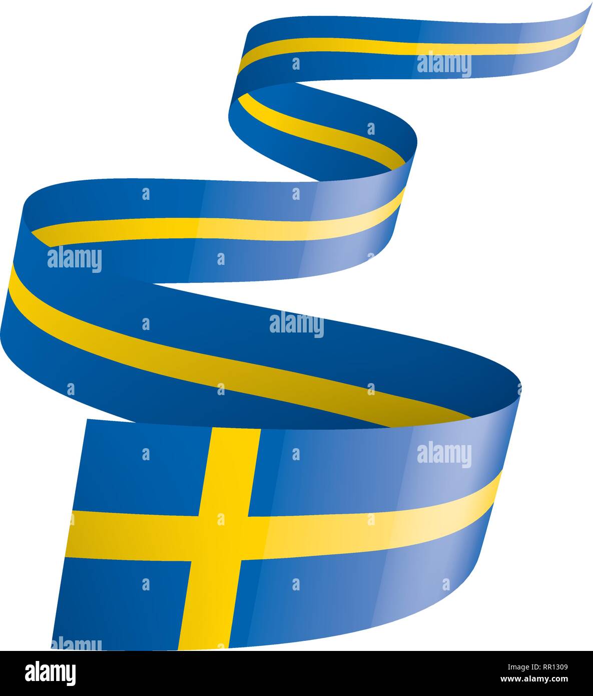 Sweden flag, vector illustration on a white background Stock Vector ...