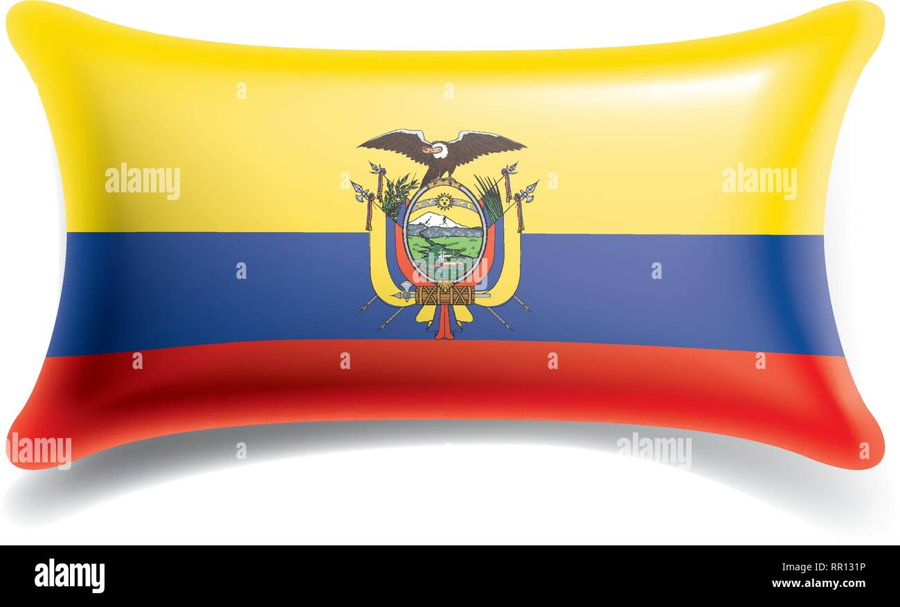 Ecuador flag, vector illustration on a white background Stock Vector ...