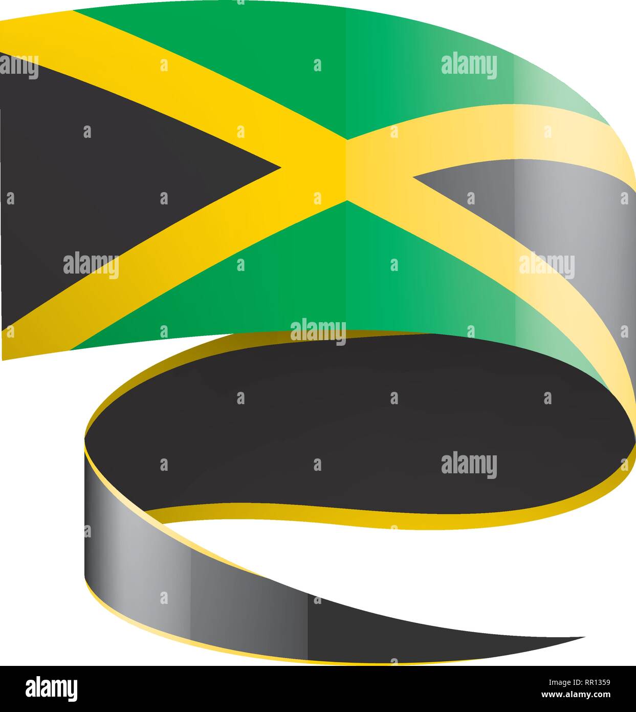 Jamaica flag, vector illustration on a white background Stock Vector ...