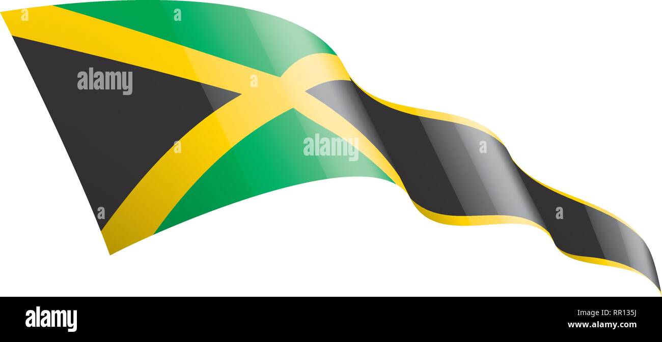 Jamaica flag, vector illustration on a white background Stock Vector ...