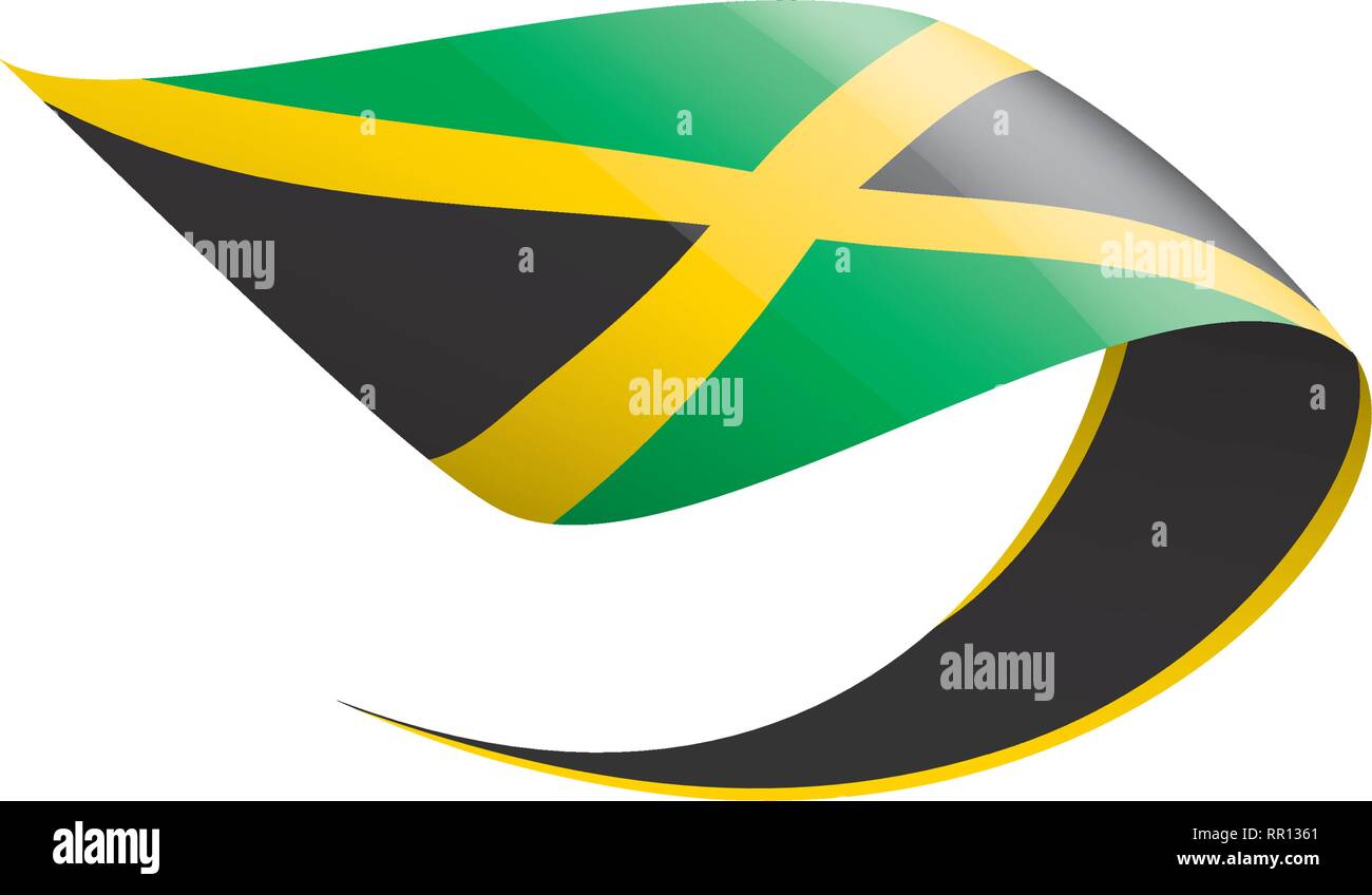 Jamaica flag, vector illustration on a white background Stock Vector ...