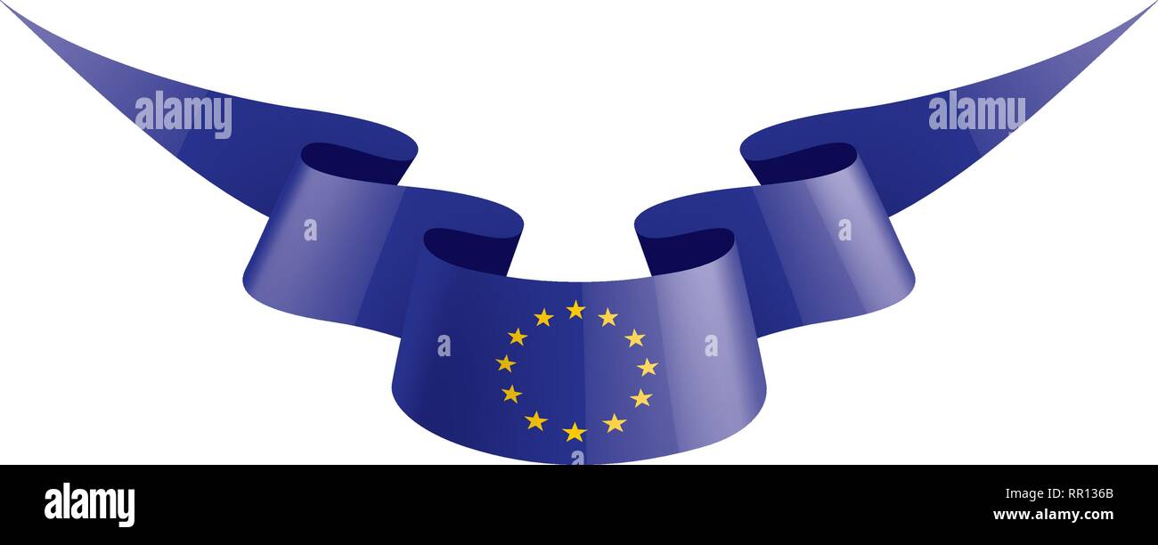 European union flag, vector illustration on a white background Stock ...