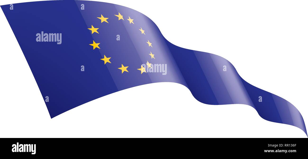 European union flag, vector illustration on a white background Stock ...