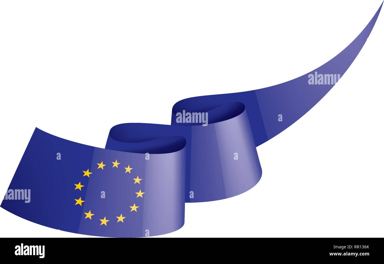 European union flag, vector illustration on a white background Stock ...