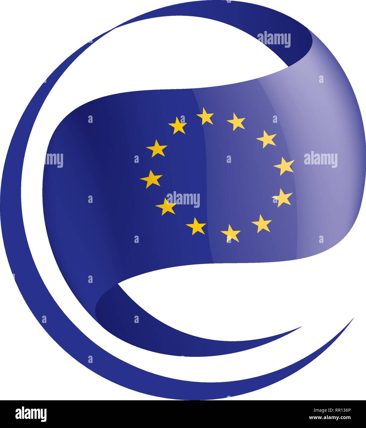 European union flag, vector illustration on a white background Stock ...