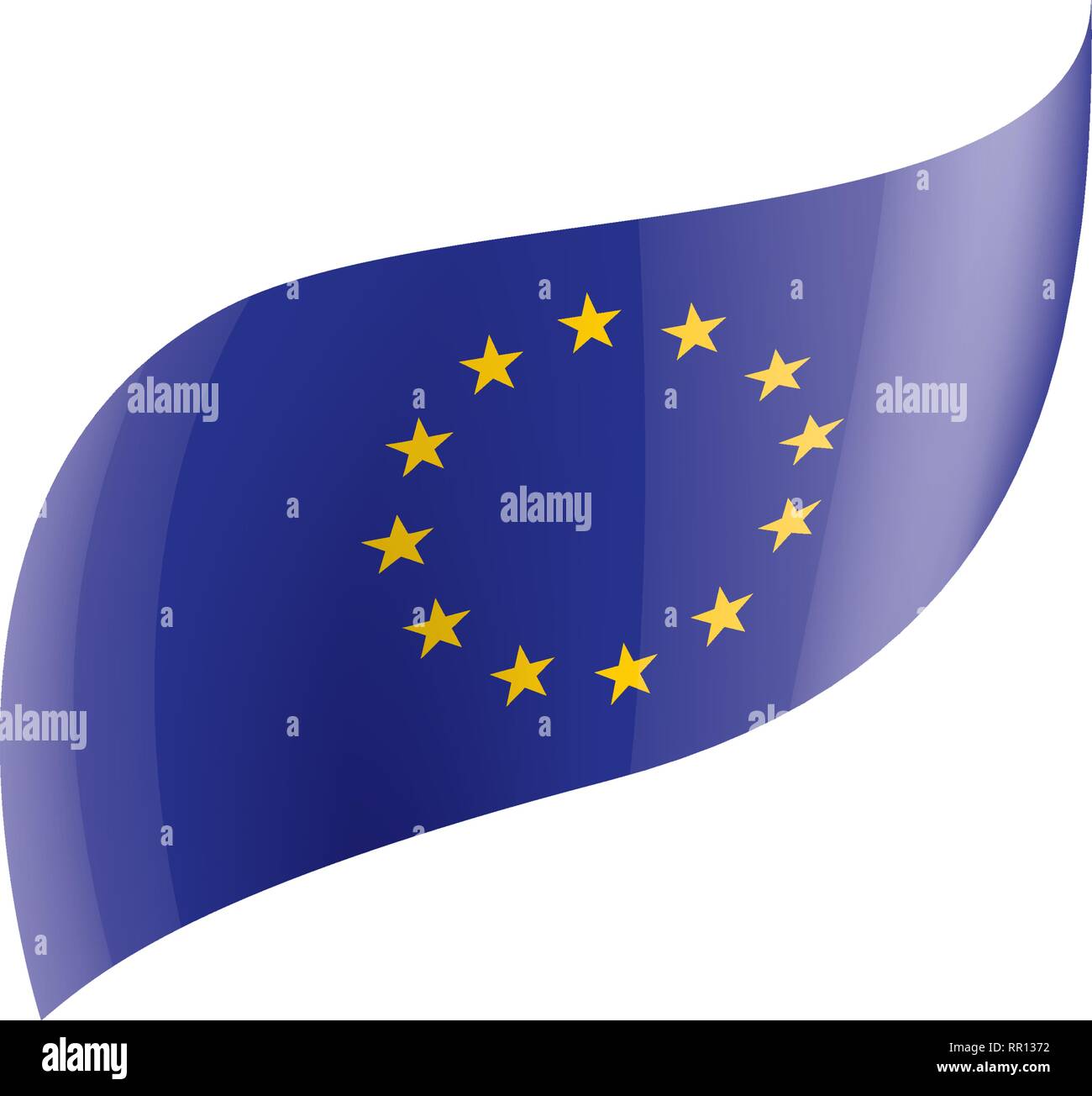 European union flag, vector illustration on a white background Stock ...