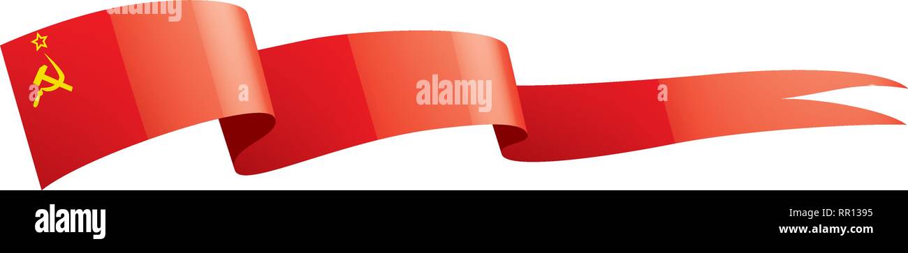 The red flag of the USSR. Vector illustration on white background Stock ...