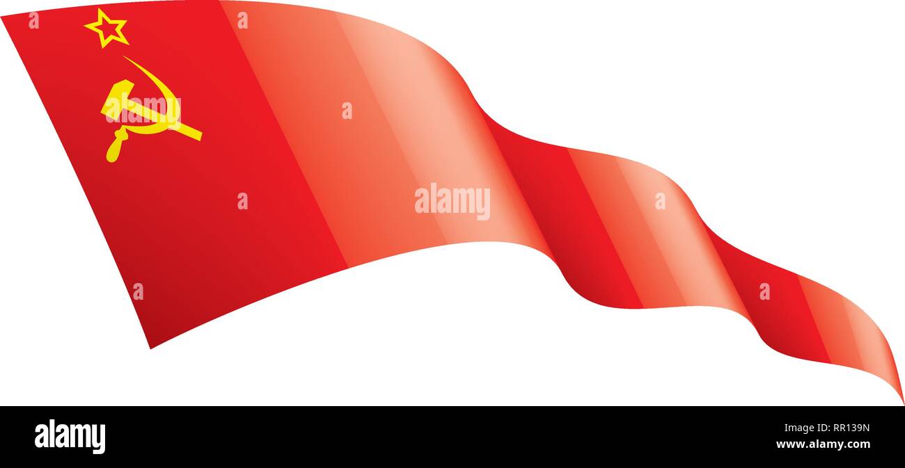 The red flag of the USSR. Vector illustration on white background Stock ...
