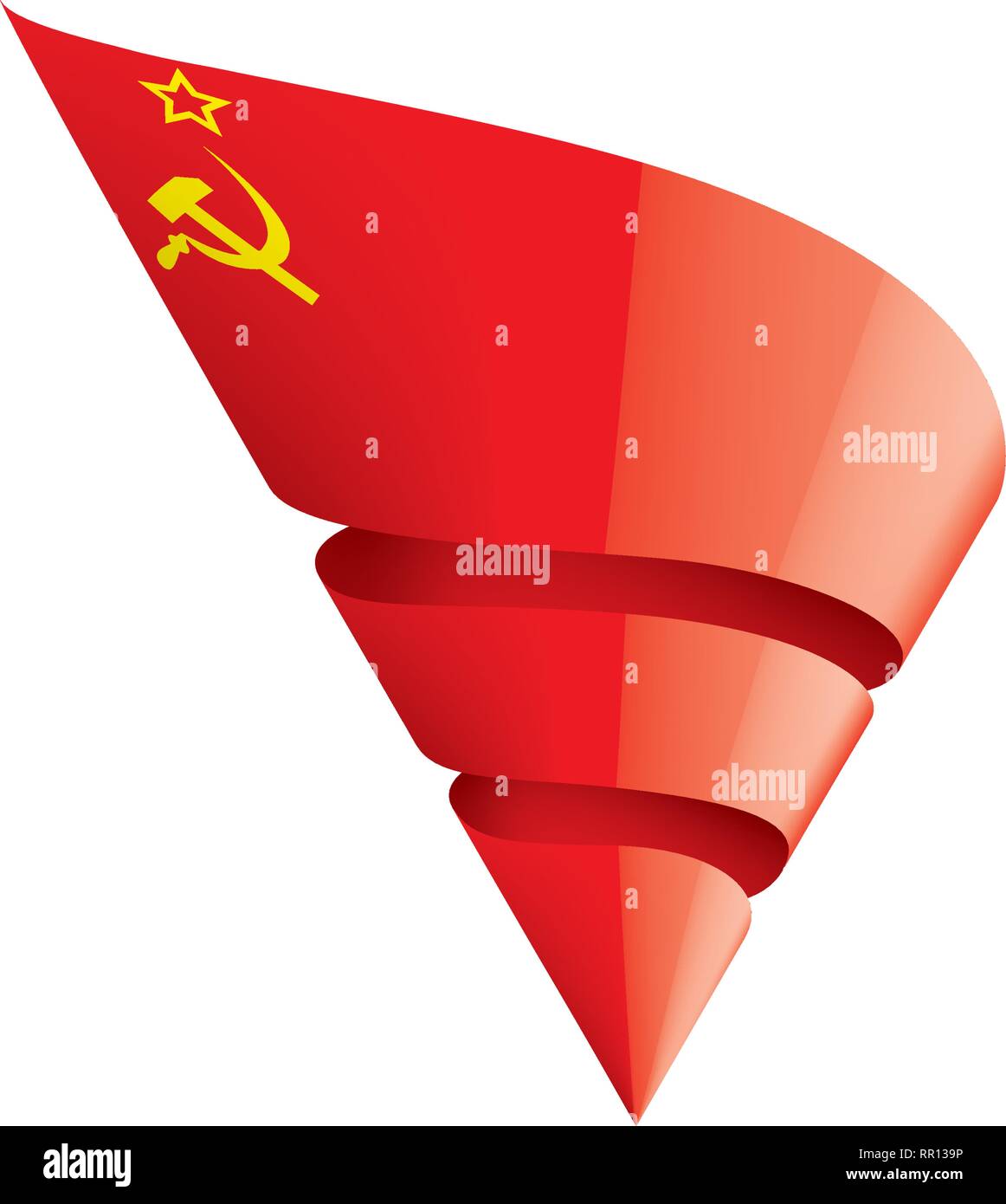 The red flag of the USSR. Vector illustration on white background Stock ...