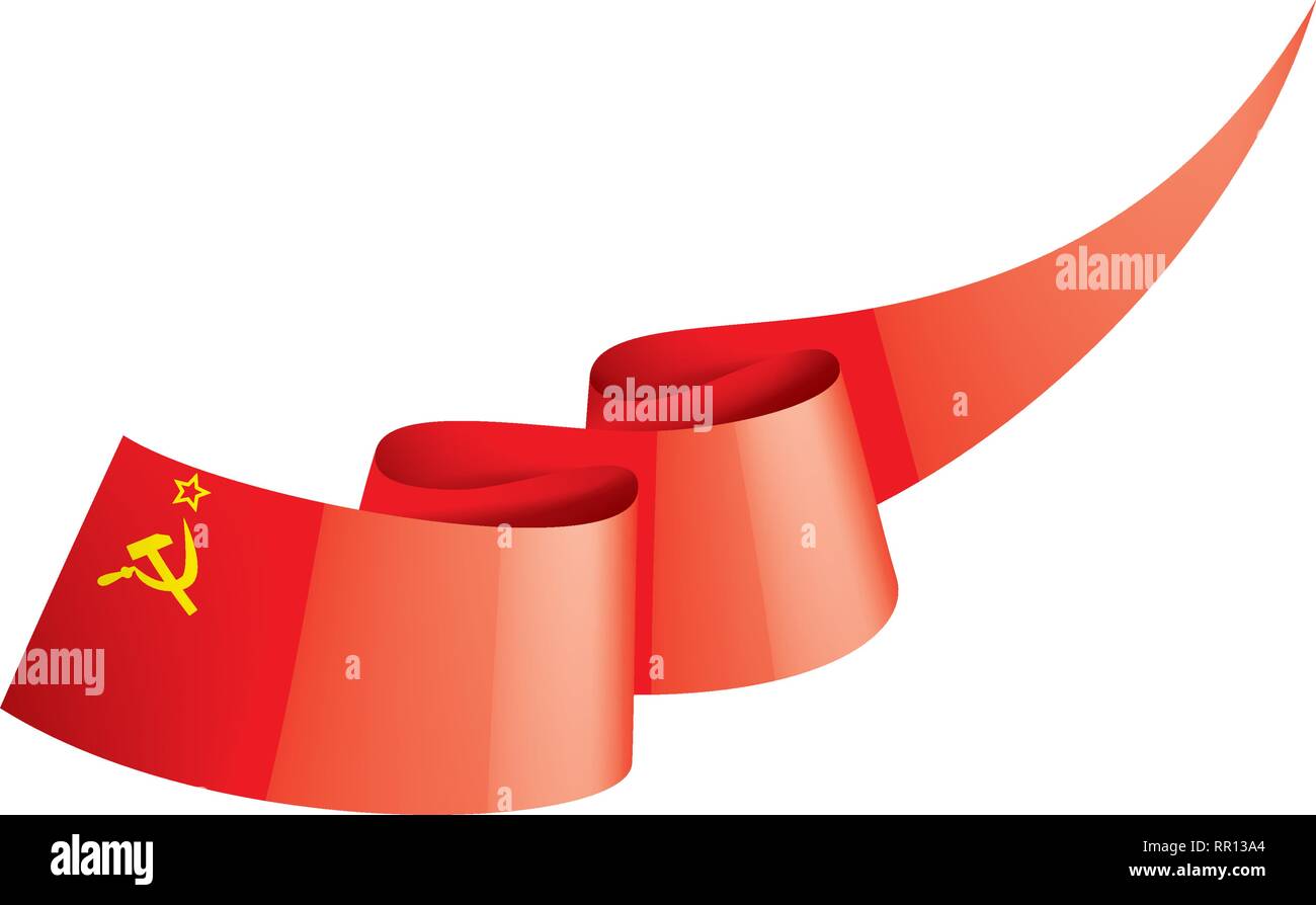 The red flag of the USSR. Vector illustration on white background Stock ...