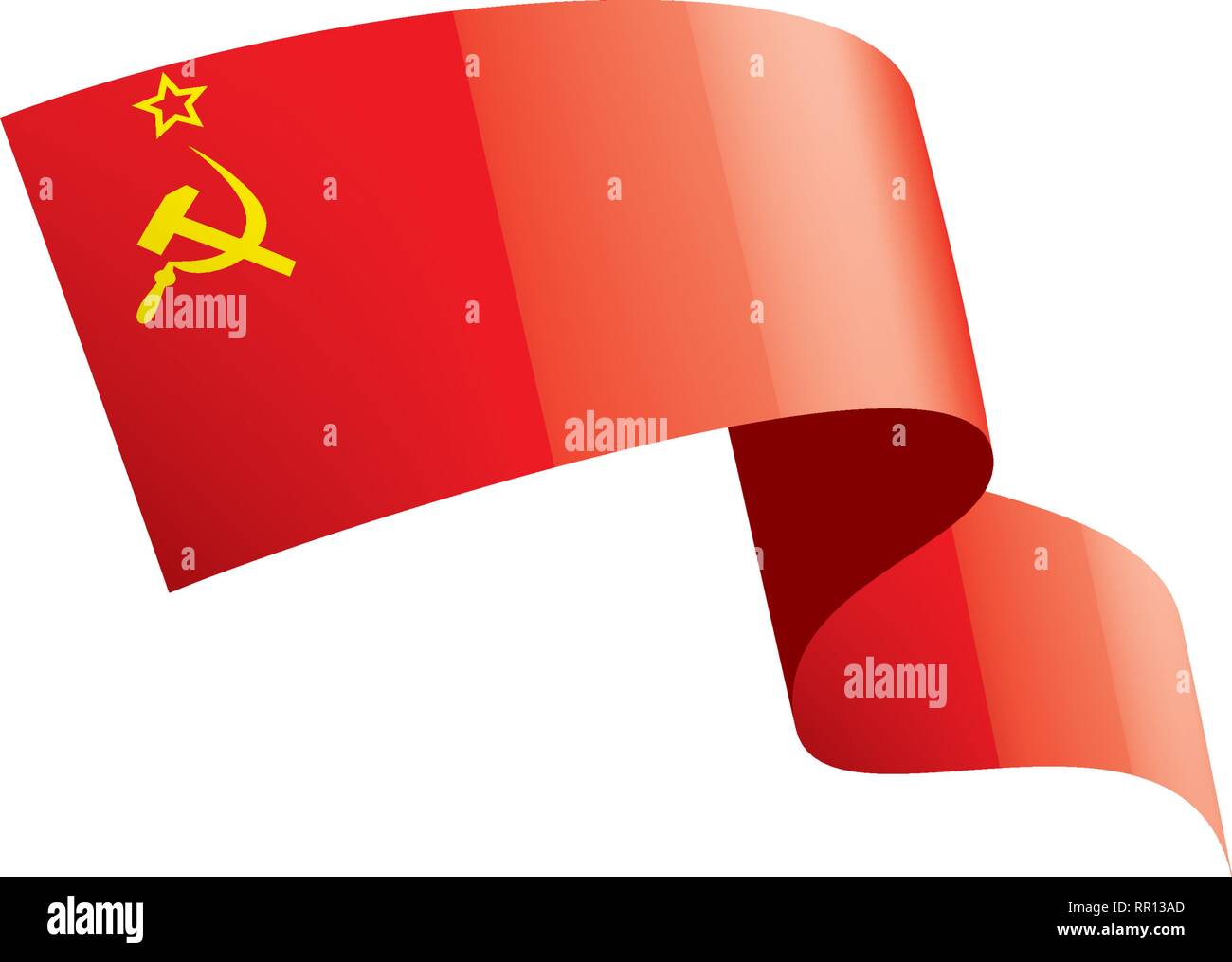 The red flag of the USSR. Vector illustration on white background Stock ...