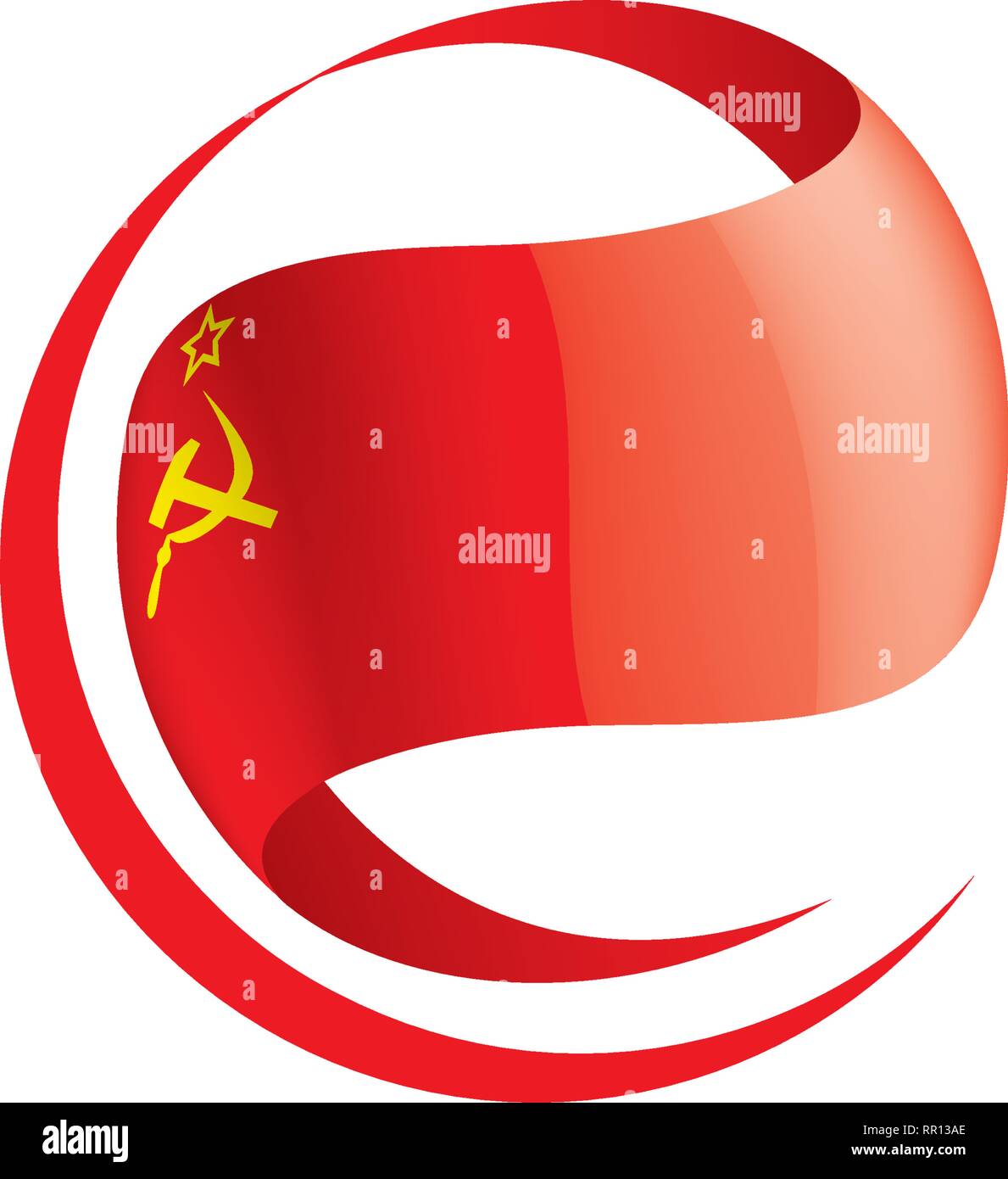 The red flag of the USSR. Vector illustration on white background Stock ...