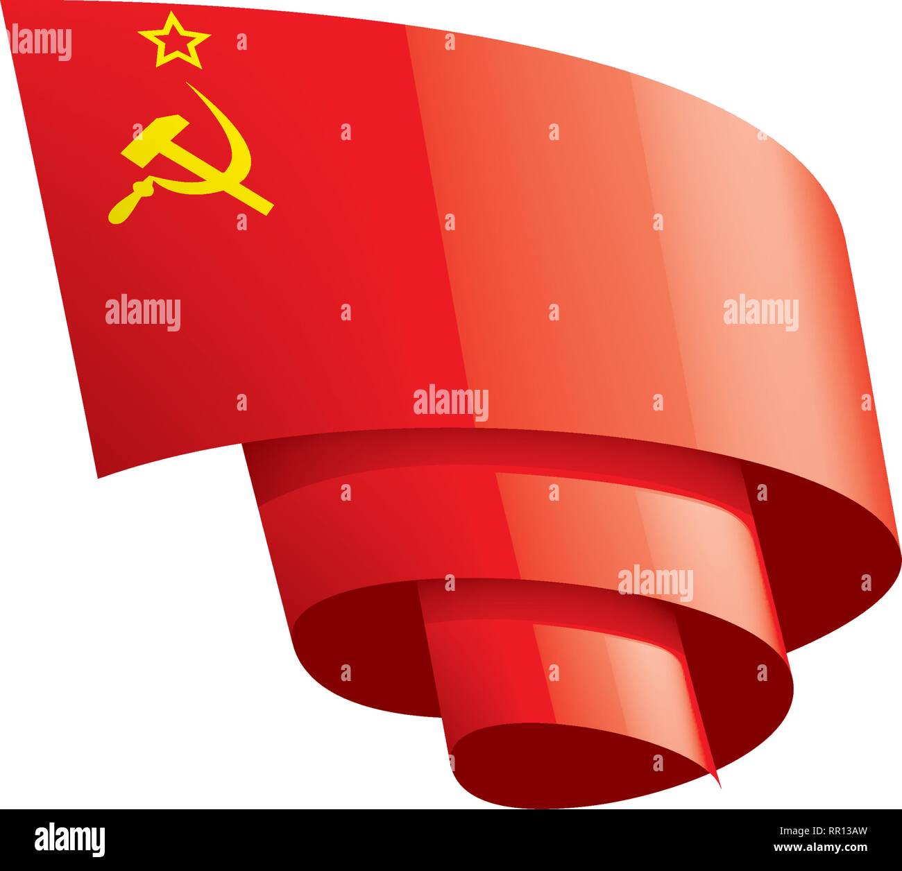 The red flag of the USSR. Vector illustration on white background Stock ...