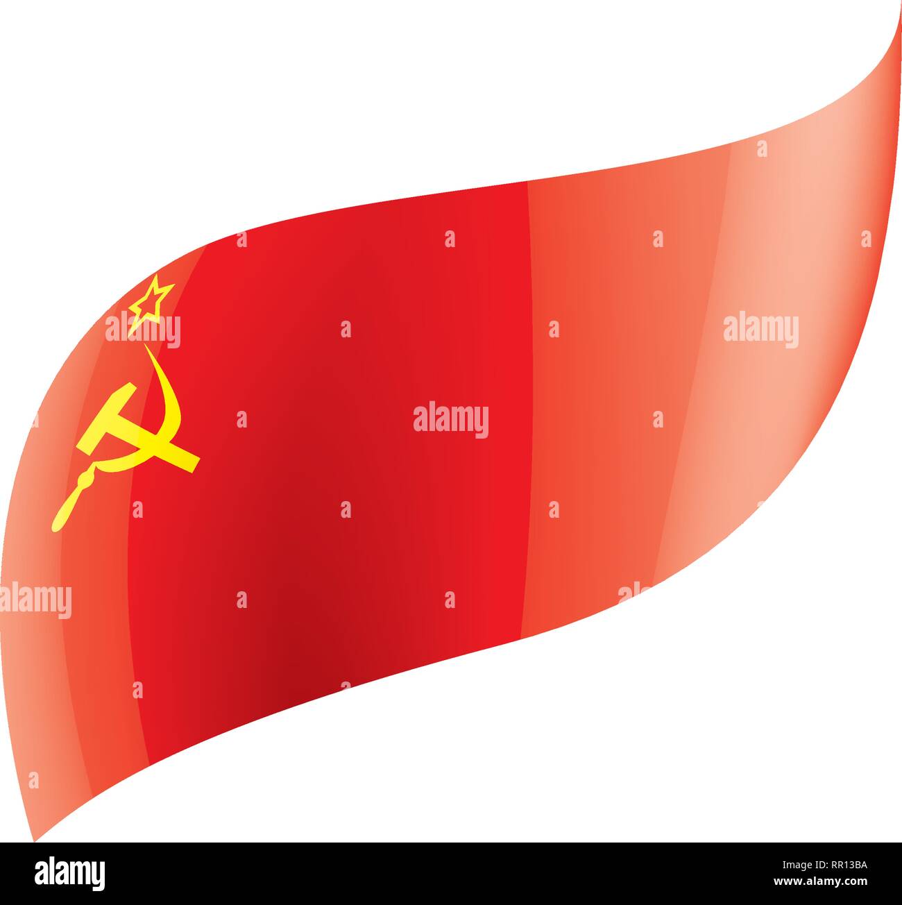 The red flag of the USSR. Vector illustration on white background Stock ...