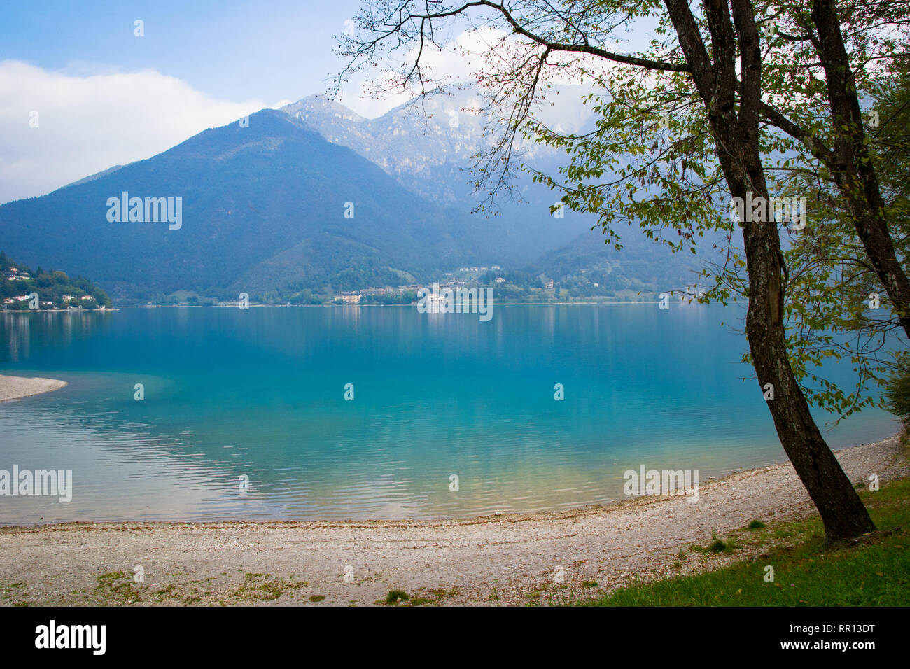 Ledro lake in Italy is called the blue lake Stock Photo - Alamy