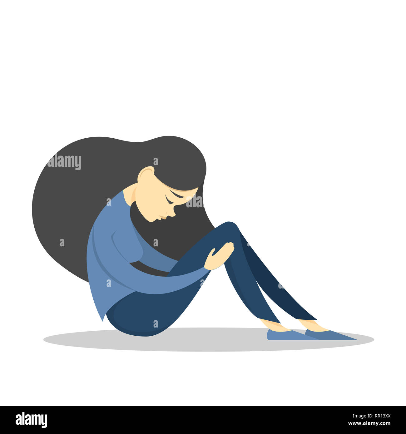 Teen in depression Cut Out Stock Images & Pictures - Alamy