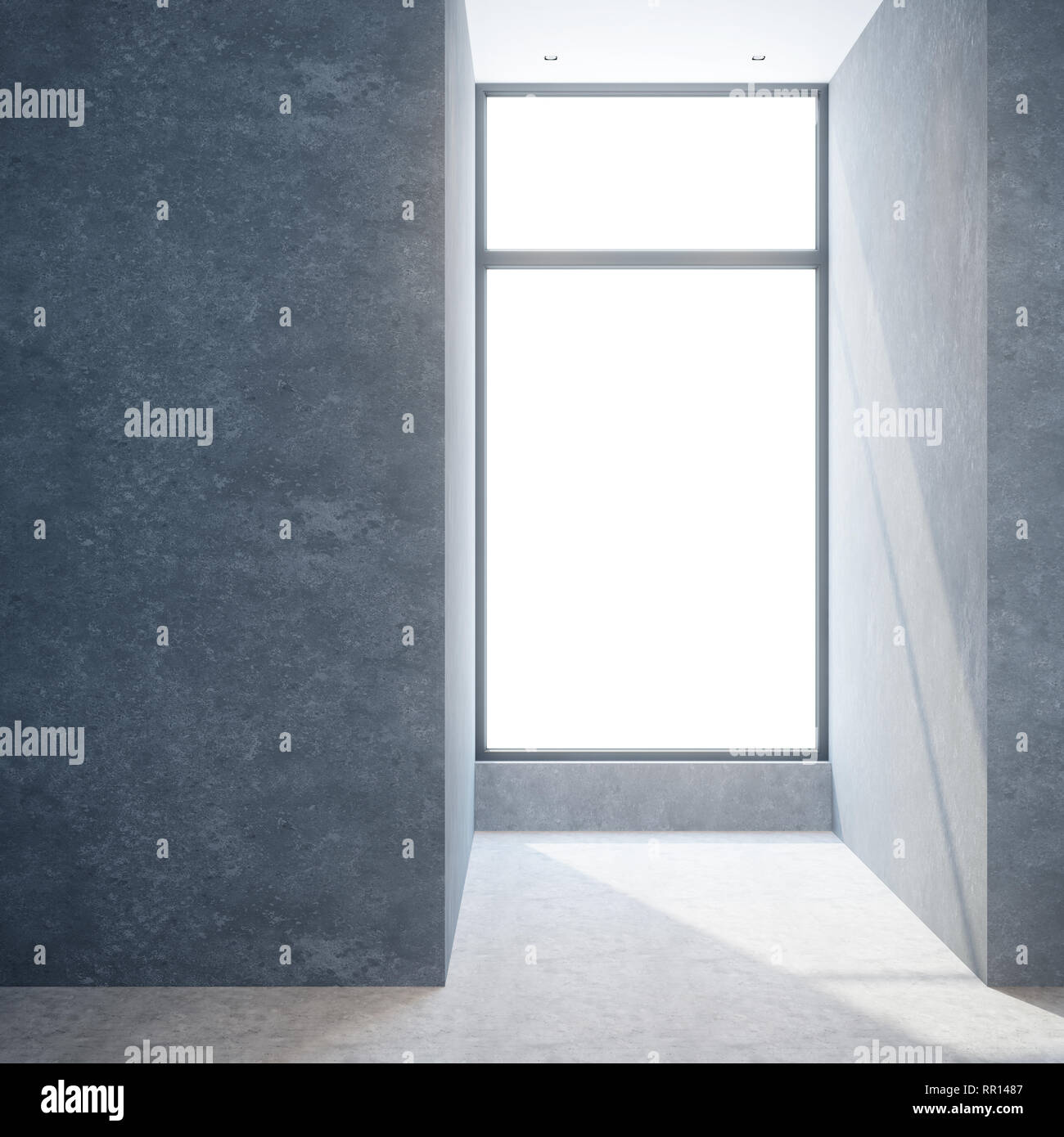 empty interior space, 3d rendering Stock Photo - Alamy