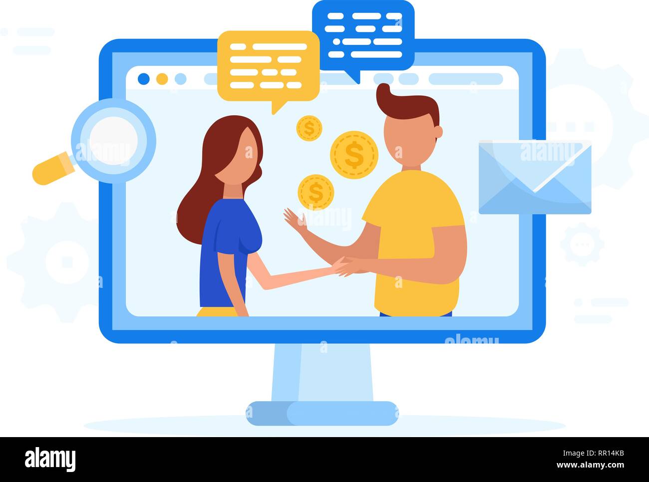Business partners interaction Stock Vector Image & Art - Alamy